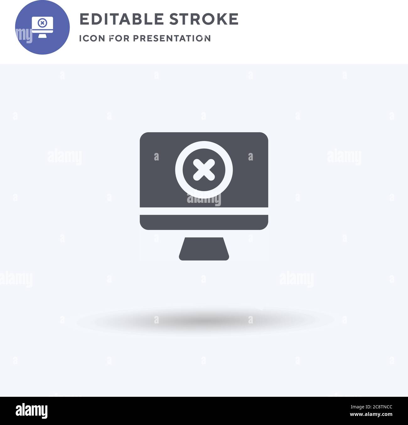 No icon vector, filled flat sign, solid pictogram isolated on white ...