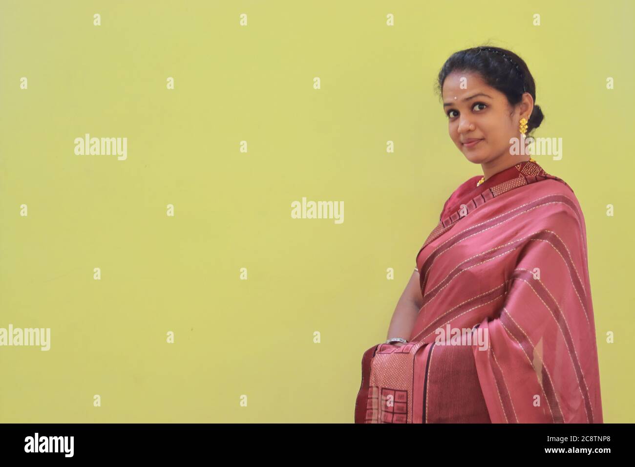 Saree model with background hi-res stock photography and images - Alamy