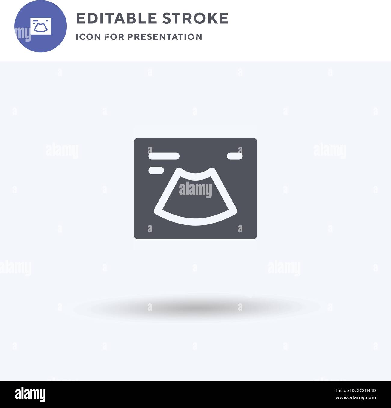 Ultrasound icon vector, filled flat sign, solid pictogram isolated on ...