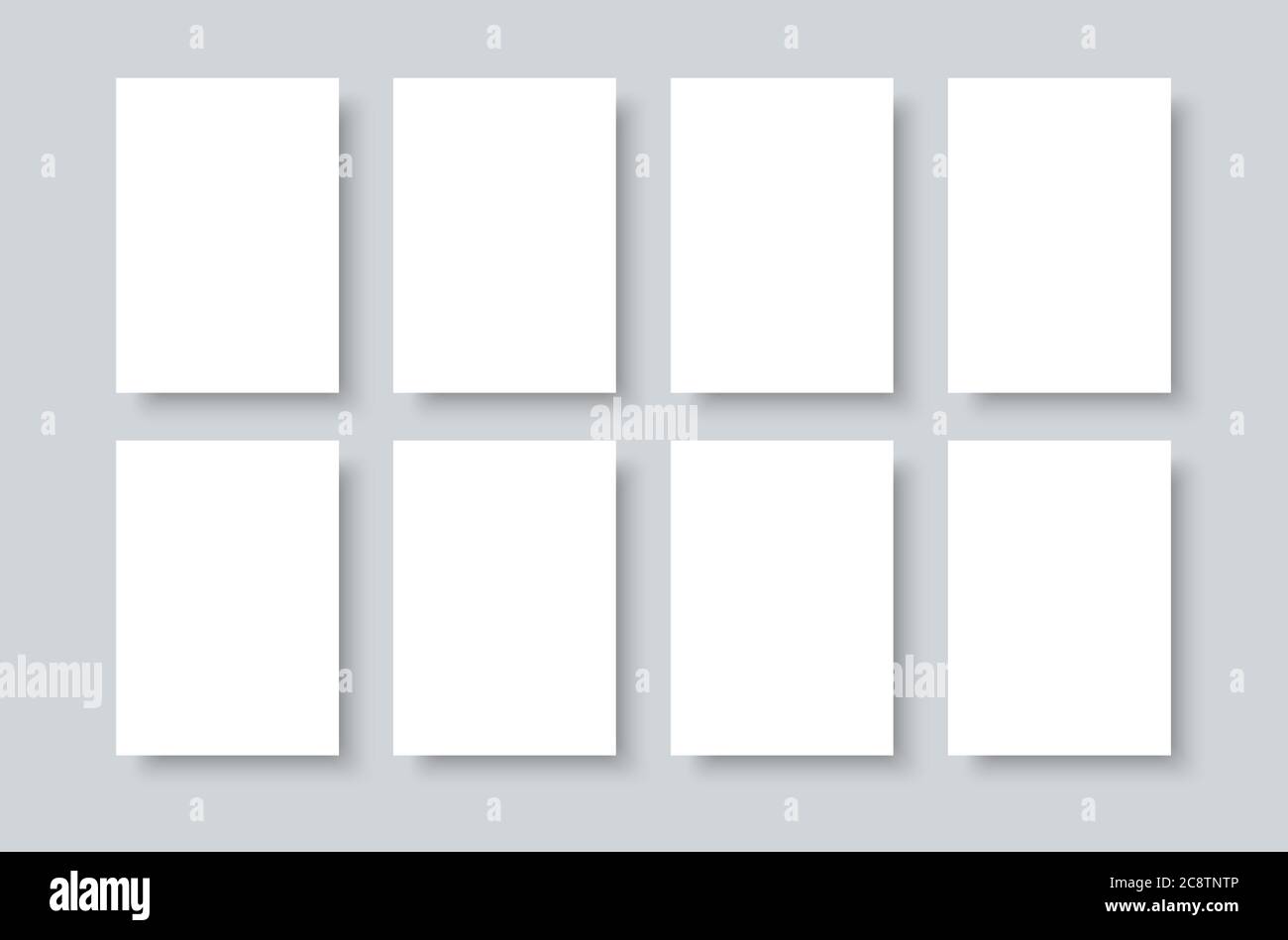 Blank A4 sheet of white paper with shadow vector template for your ...