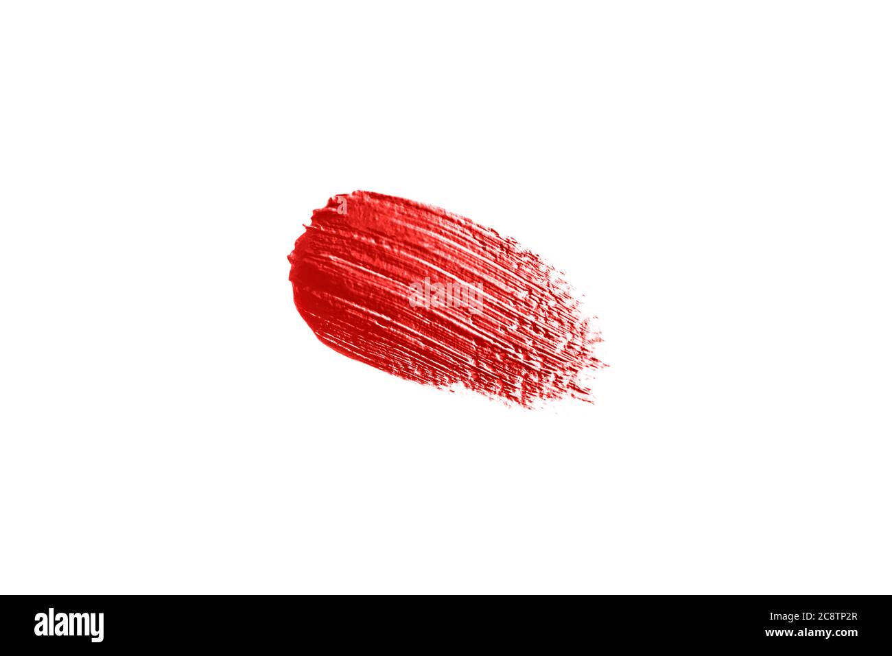 Red concealer swatch isolated on white background Stock Photo - Alamy