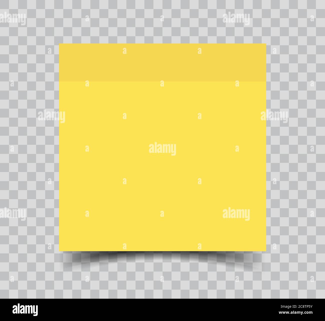 Yellow sticky note paper realistic vector illustration isolated on ...