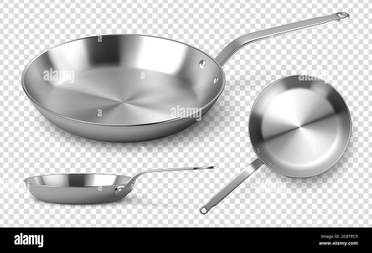Vector frying pans on transparent background Stock Vector Image & Art ...