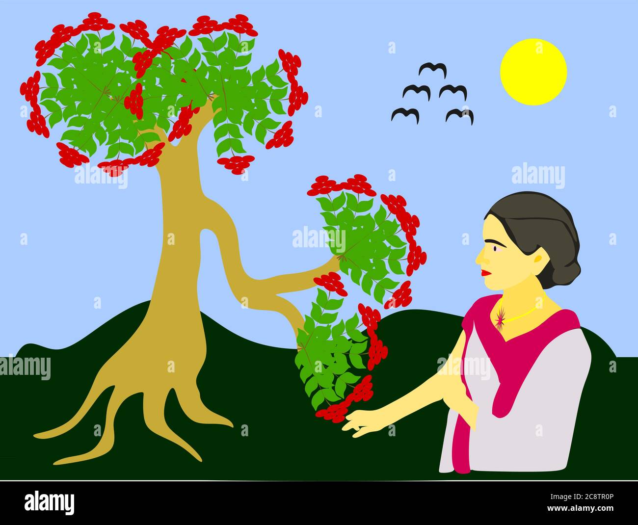 Village tropical forest Stock Vector Images - Alamy