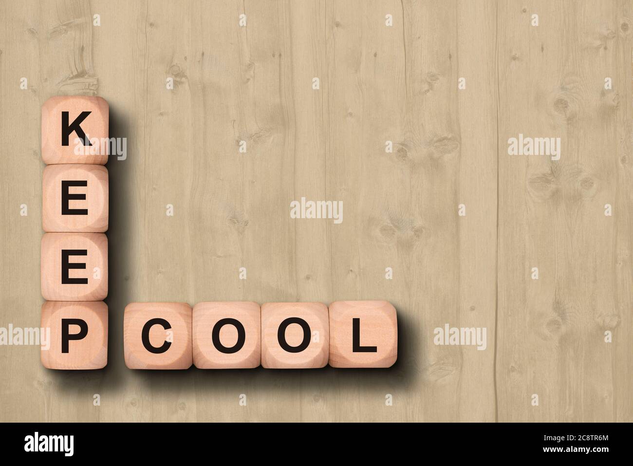 keep cool written on wooden cubes Stock Photo - Alamy