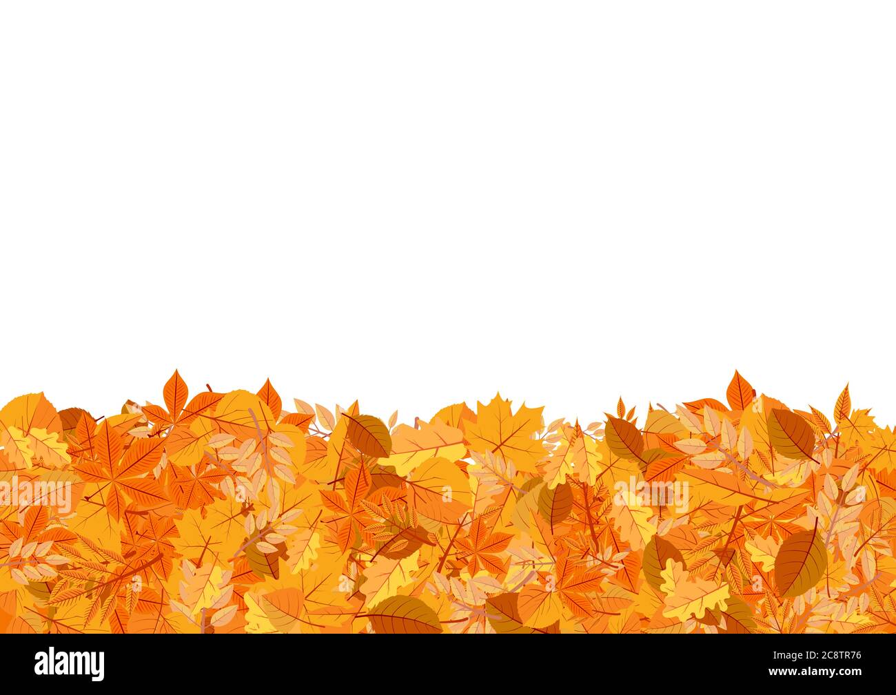 Autumn leaves flat vector illustration Stock Vector Image & Art - Alamy