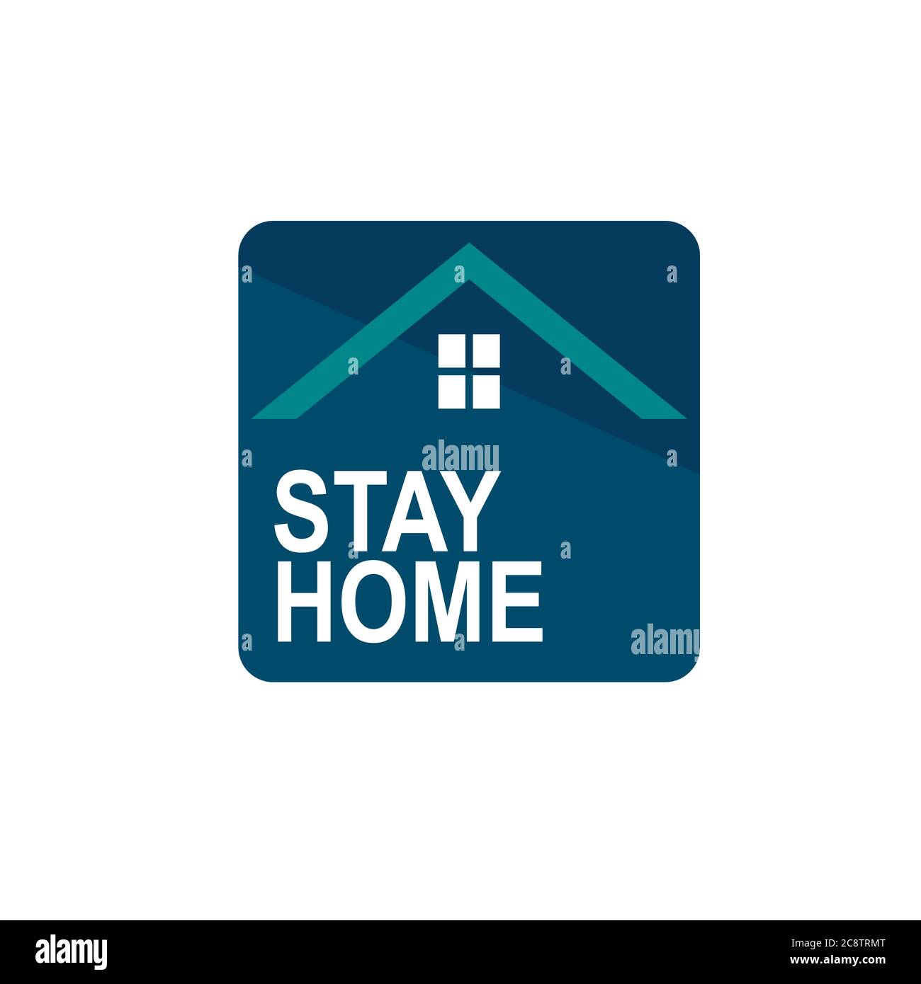 Stay at home text under house roof . COVID 19 or coronavirus protection ...
