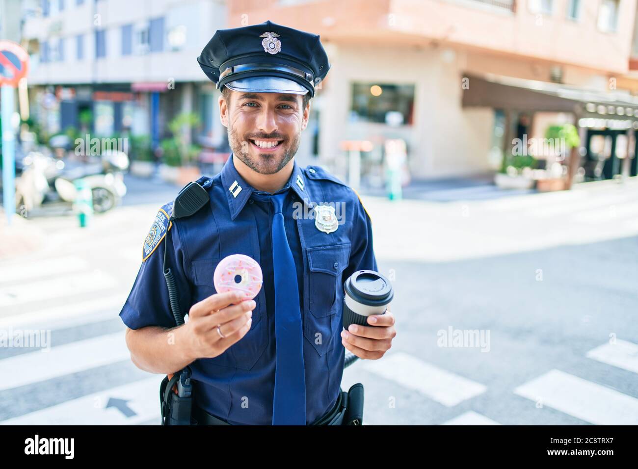 Smiling standing food and drink uniform authority hi-res stock ...
