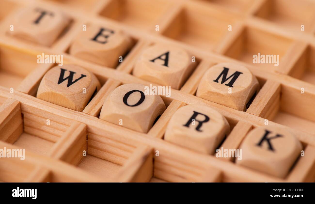 word cloud for team work Stock Photo - Alamy