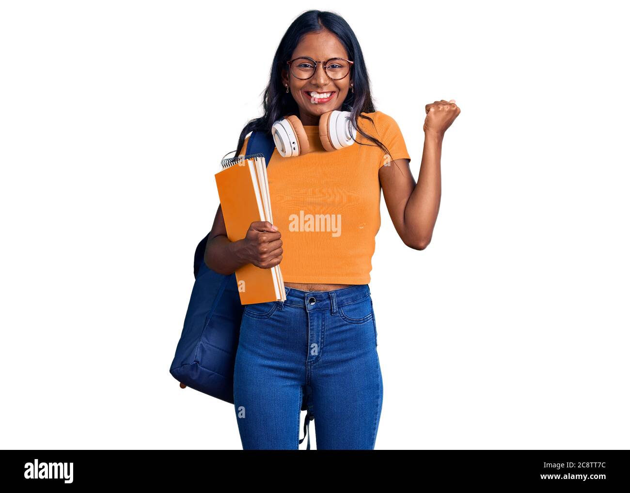 Indian School Girl Student Victory High Resolution Stock Photography ...