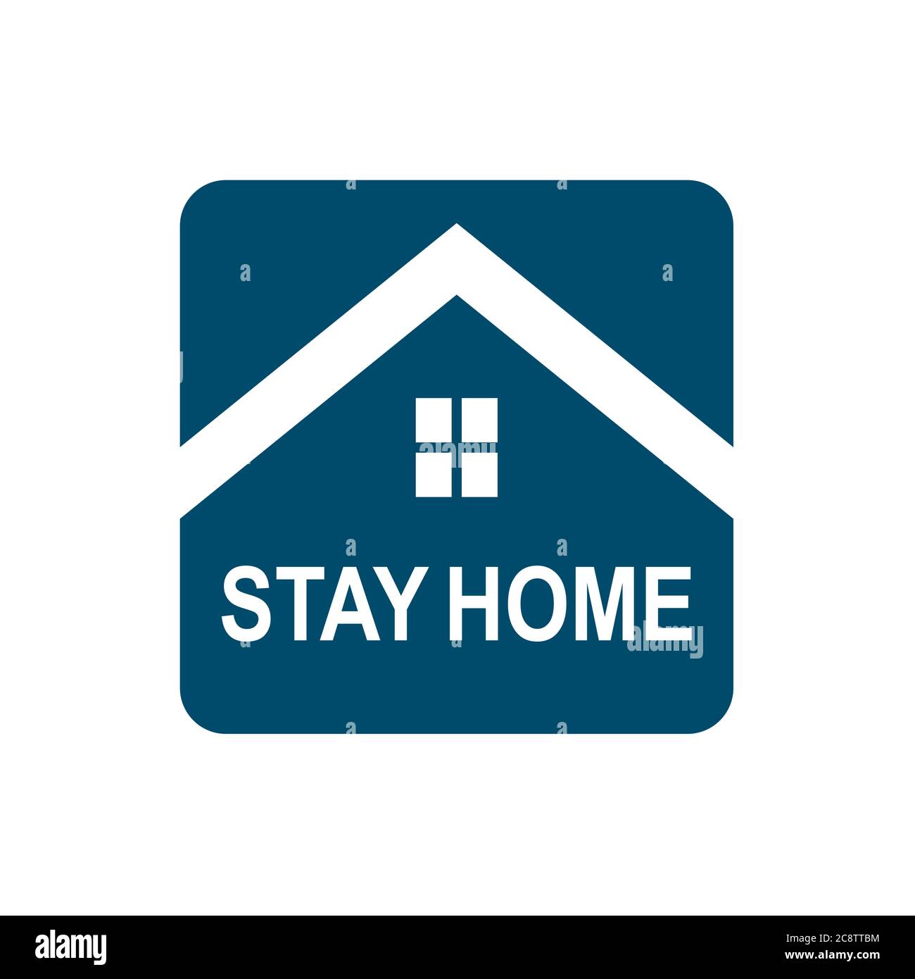 Stay at home text under house roof . COVID 19 or coronavirus protection ...