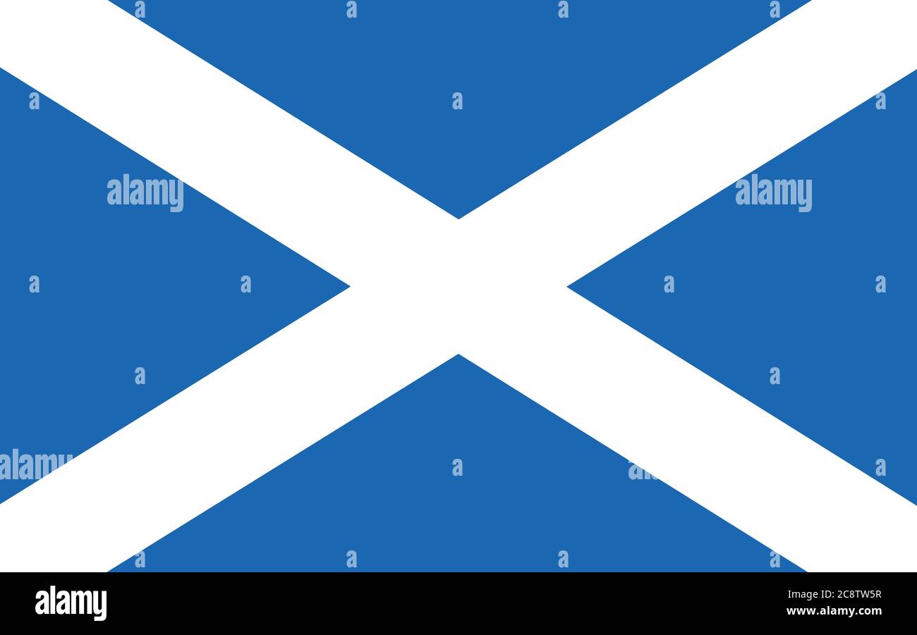 Scotland flag vector graphic. Rectangle Scottish flag illustration ...