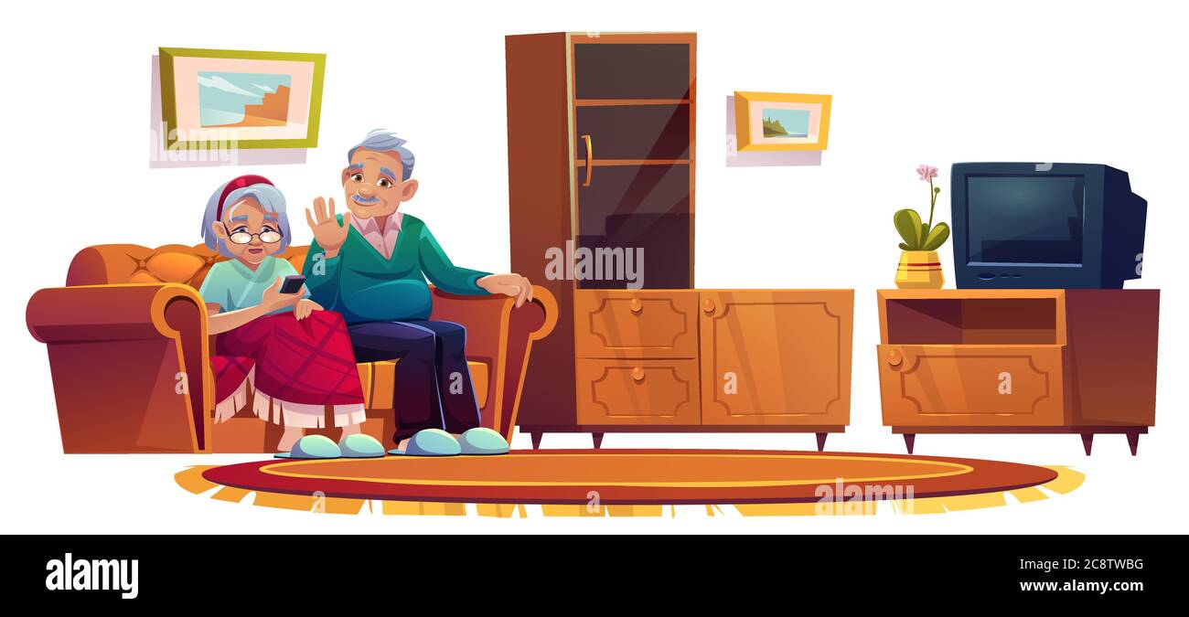 Senior woman talk on Stock Vector Images - Alamy