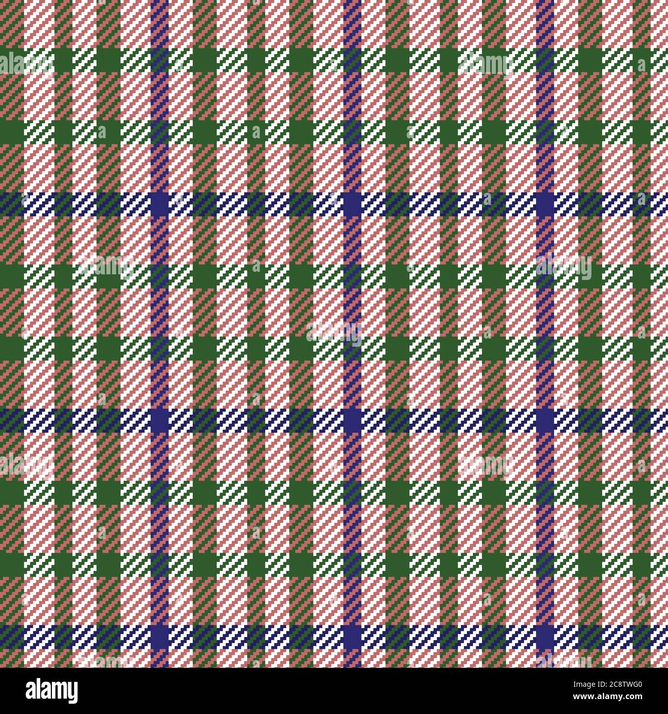 Vector illustration of tweed or tartan check fabric with seamless ...