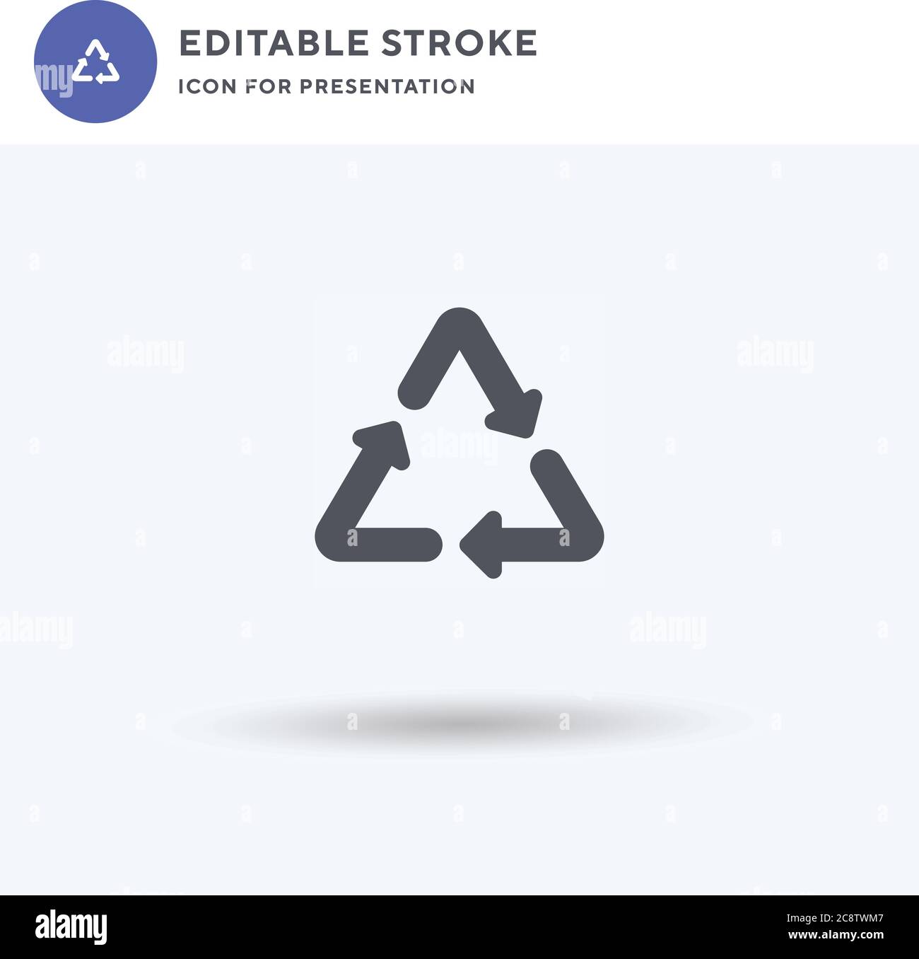 Recycle icon vector, filled flat sign, solid pictogram isolated on ...