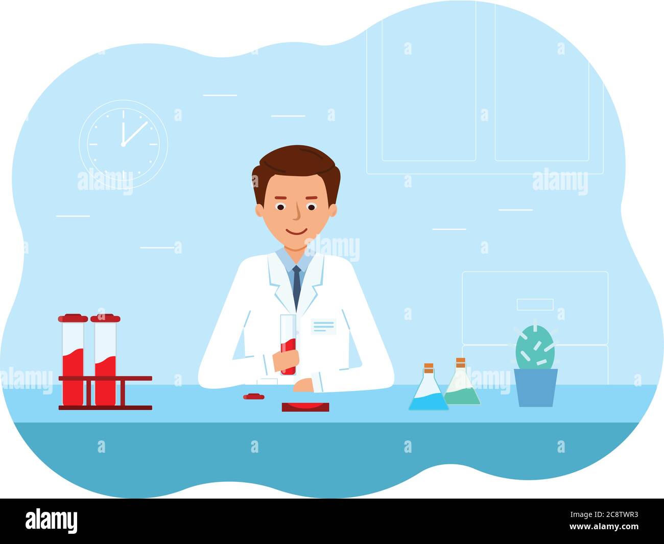 A laboratory assistant is conducting a blood test study. The doctor is ...