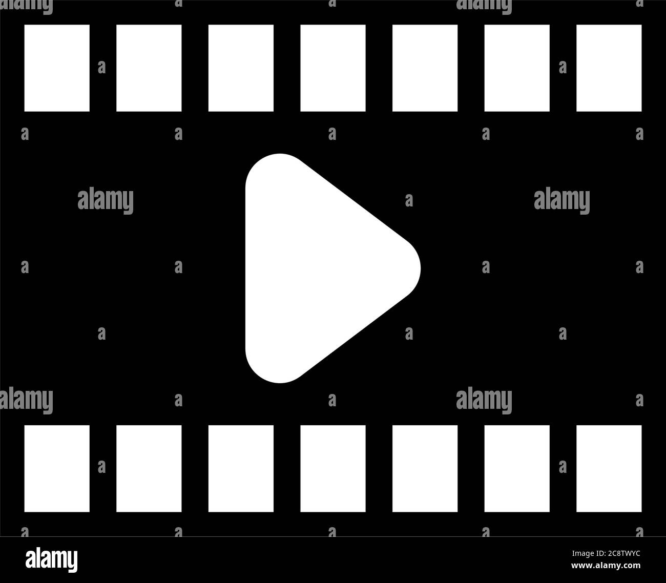 Play Video, Multimedia Movie Player. Flat Vector Icon illustration ...