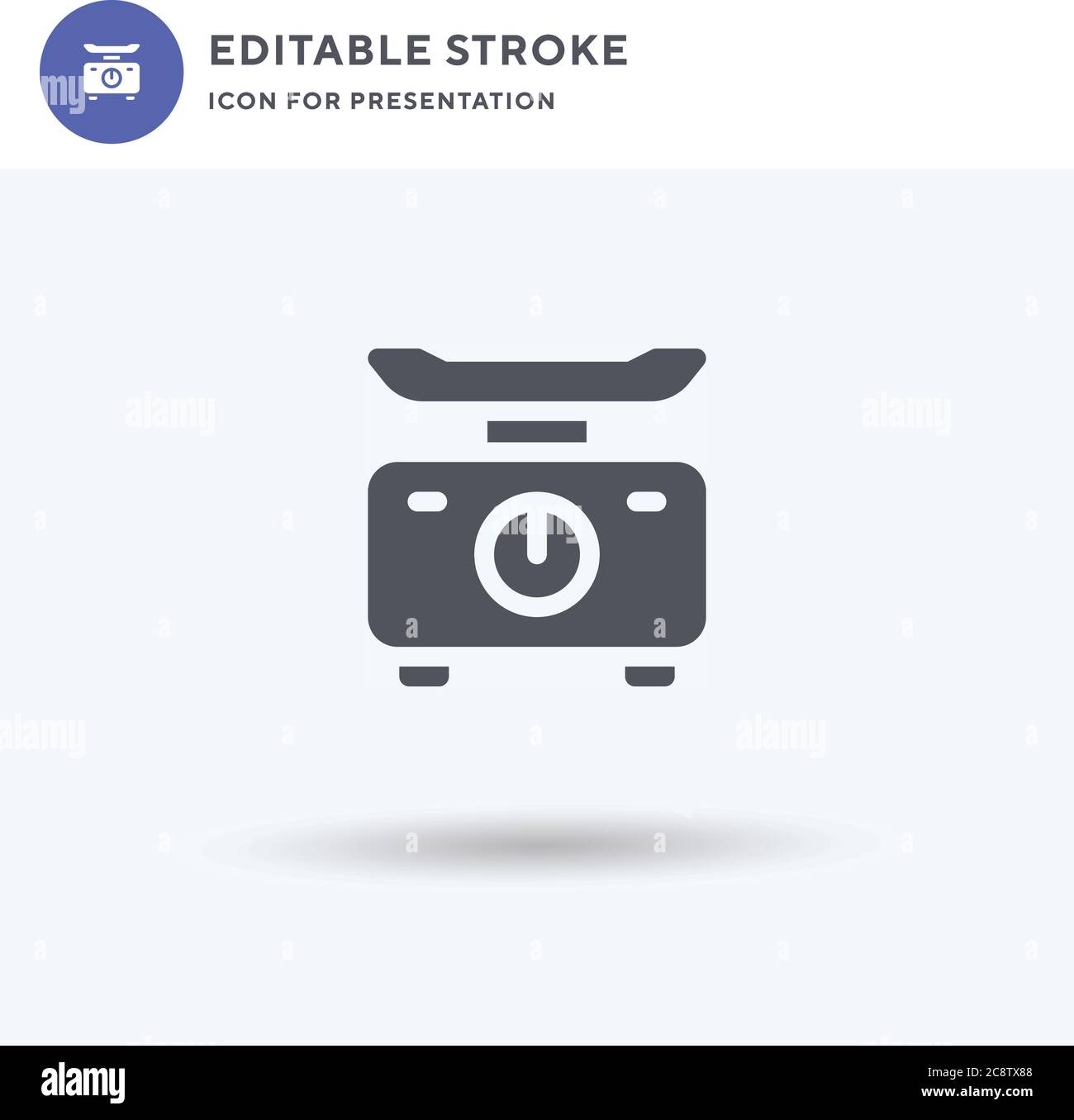 Weighing Scale icon vector, filled flat sign, solid pictogram isolated ...