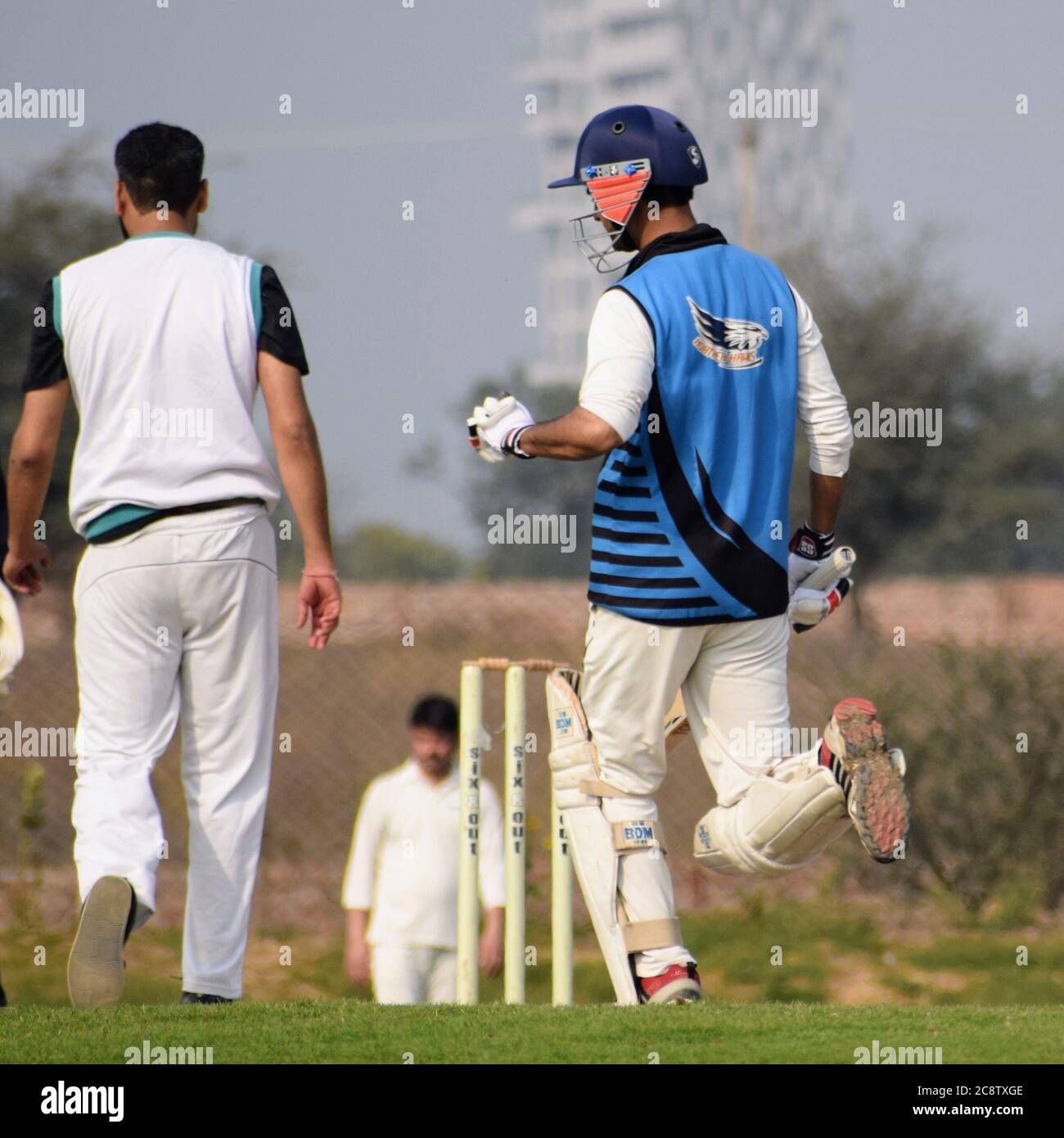 New Delhi India – March 3 2020 : Full length of cricketer playing on ...