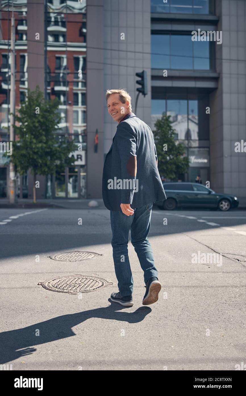 Stylish man walking on hi-res stock photography and images - Alamy