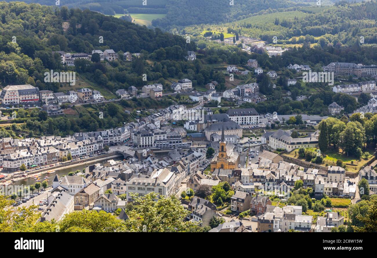 Bouillon, Belgium - July 17 2020: View of the town of Bouillon in the ...