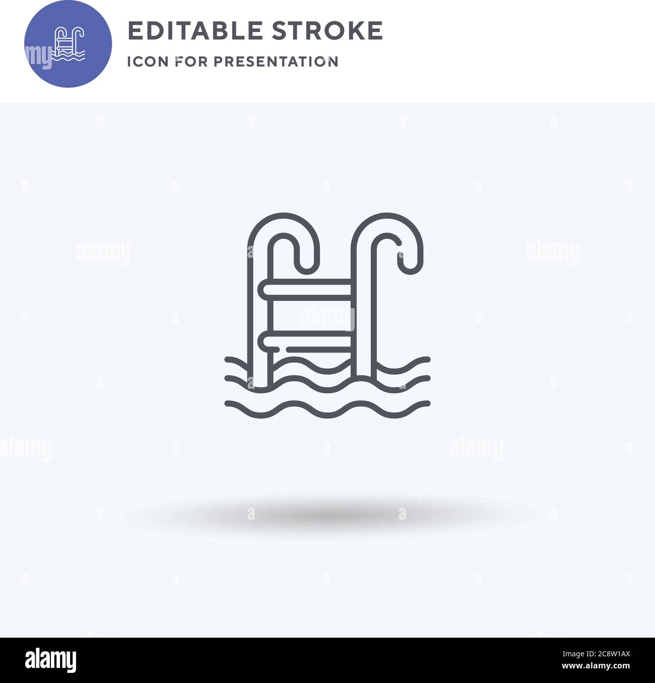 Swimming Pool icon vector, filled flat sign, solid pictogram isolated ...