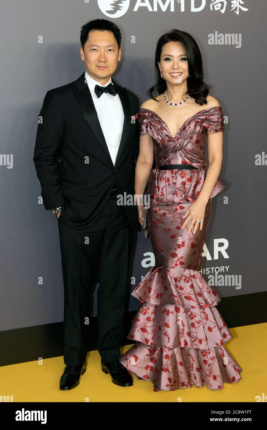 Julian Liu with wife Anne Wang Liu at the 4th amfAR Gala Hong Kong 2018 ...