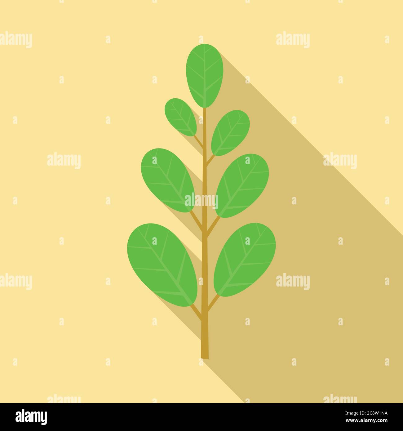 Leafy green icon. Flat illustration of leafy green vector icon for web ...
