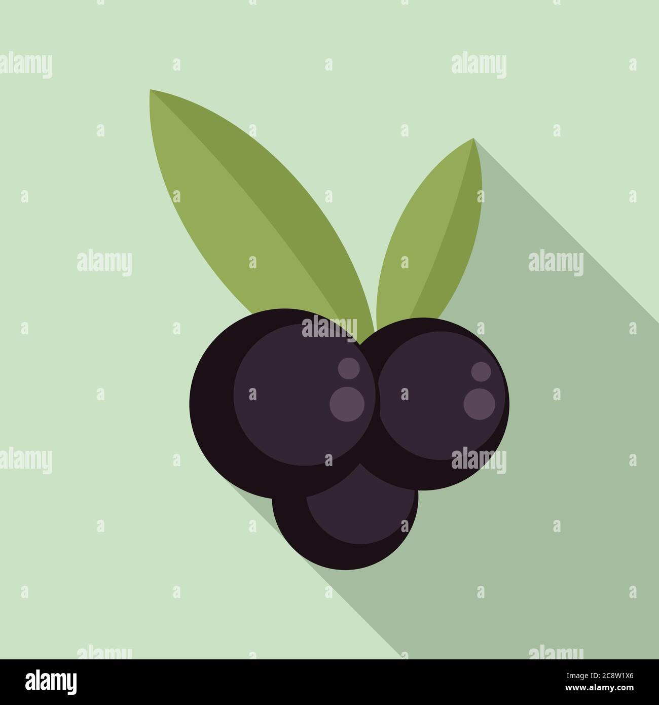 Blackcurrant icon. Flat illustration of blackcurrant vector icon for ...