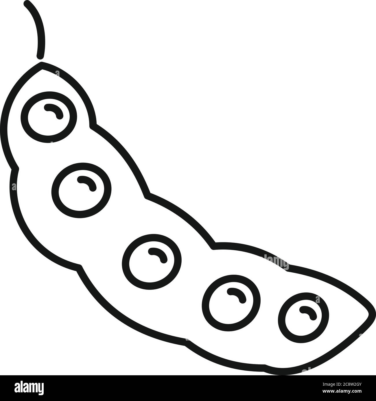 Superfood carob icon. Outline superfood carob vector icon for web ...