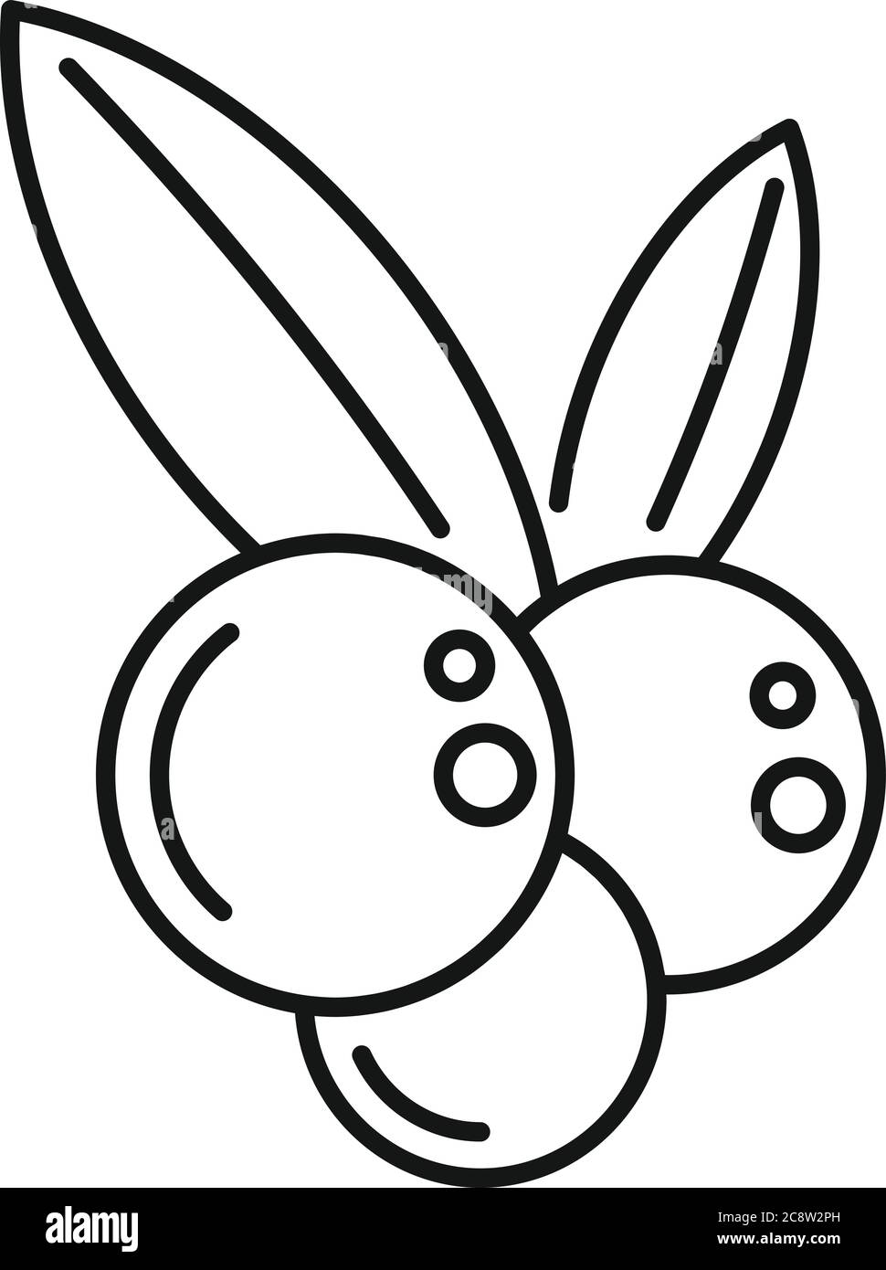 Blackcurrant icon. Outline blackcurrant vector icon for web design ...