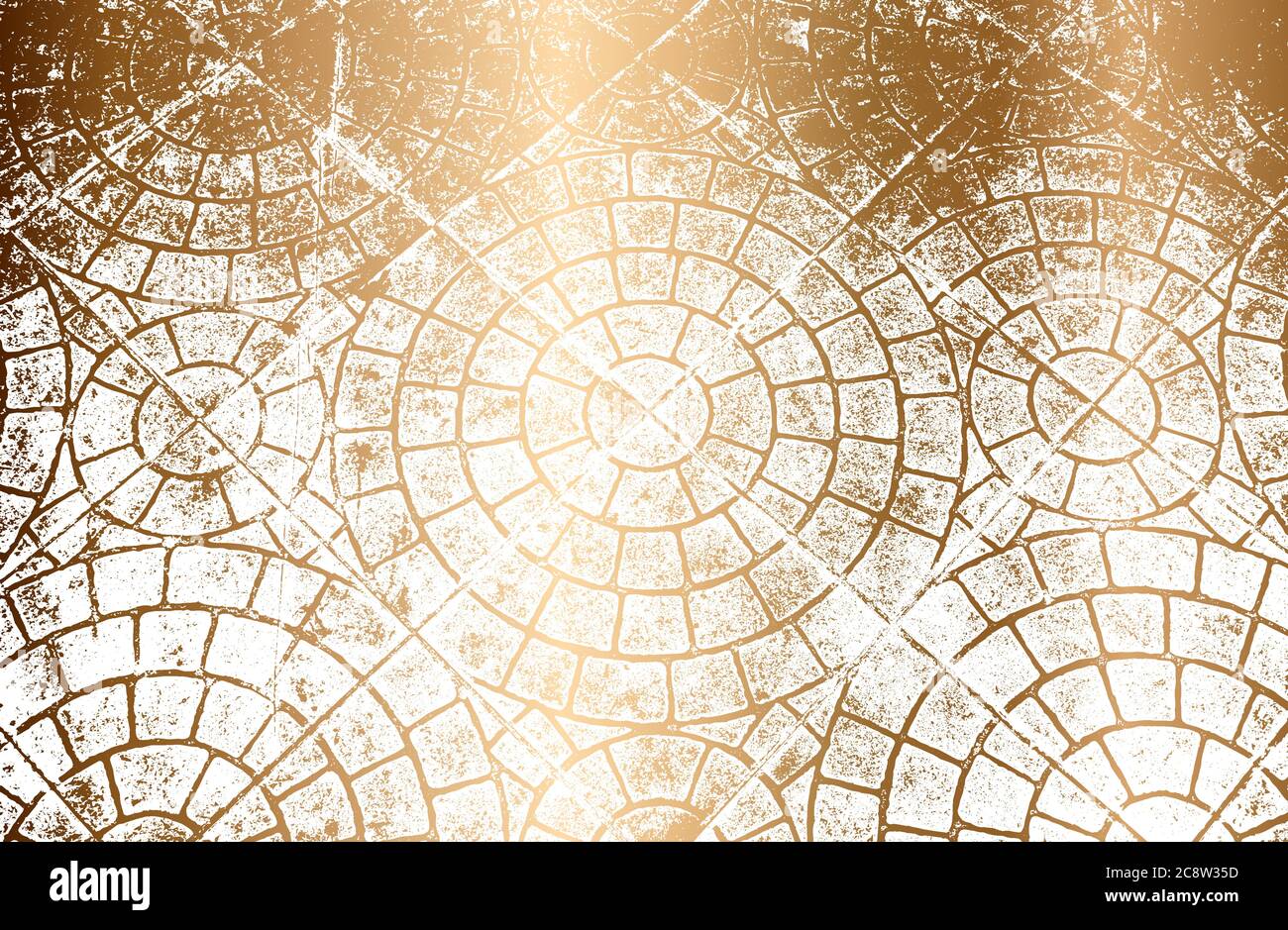 Luxury golden metal gradient background with distressed mosaic, tile ...