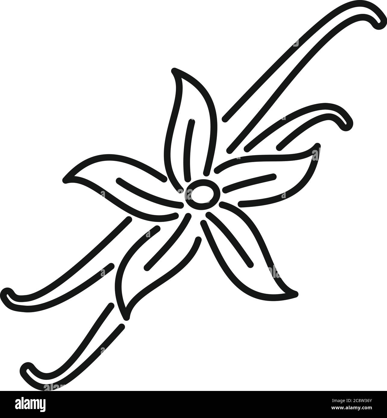 Vanilla flower icon. Outline vanilla flower vector icon for web design ... Vanilla flower icon. Outline vanilla flower vector icon for web design ...