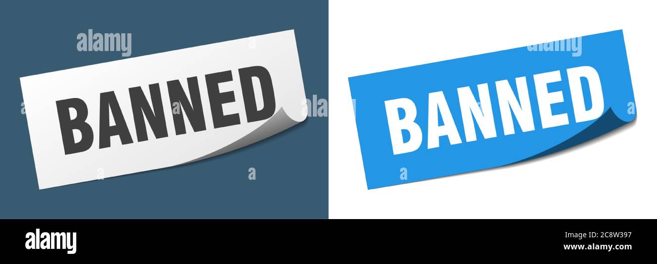 banned ribbon sign. banned vintage retro band Stock Vector Image & Art ...