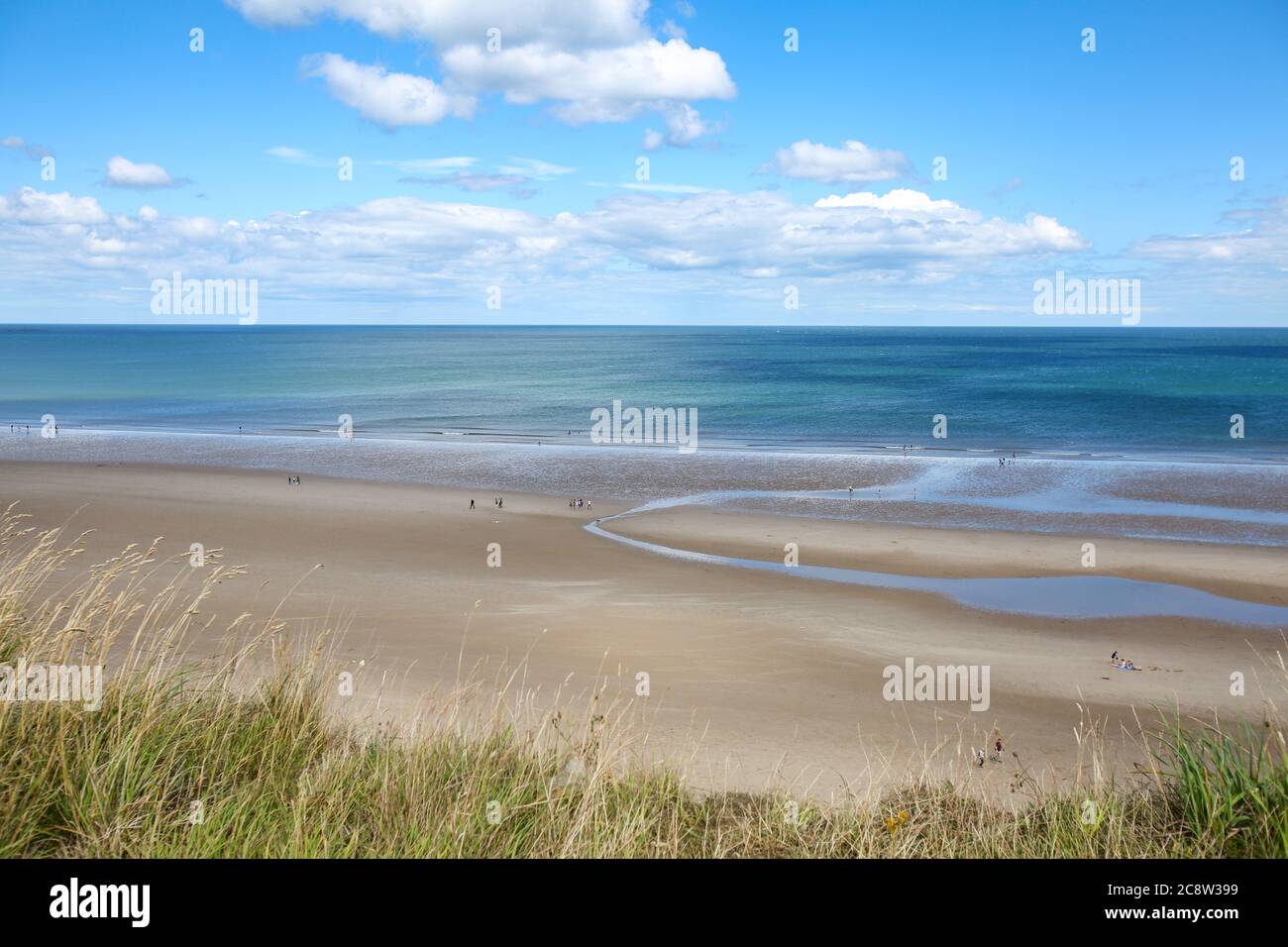 Summer at Hunmanby Gap, North Yorkshire Coast during lockdown July 2020 ...