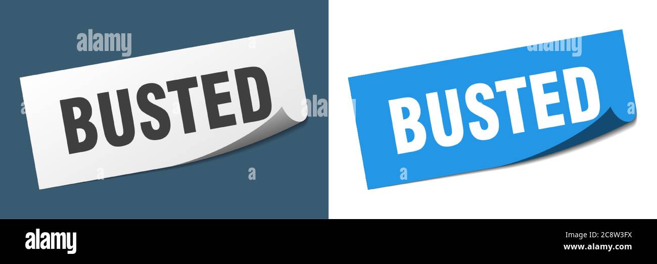 busted ribbon sign. busted vintage retro band Stock Vector Image & Art ...