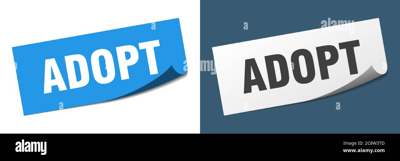 adopt ribbon sign. adopt vintage retro band Stock Vector Image & Art ...