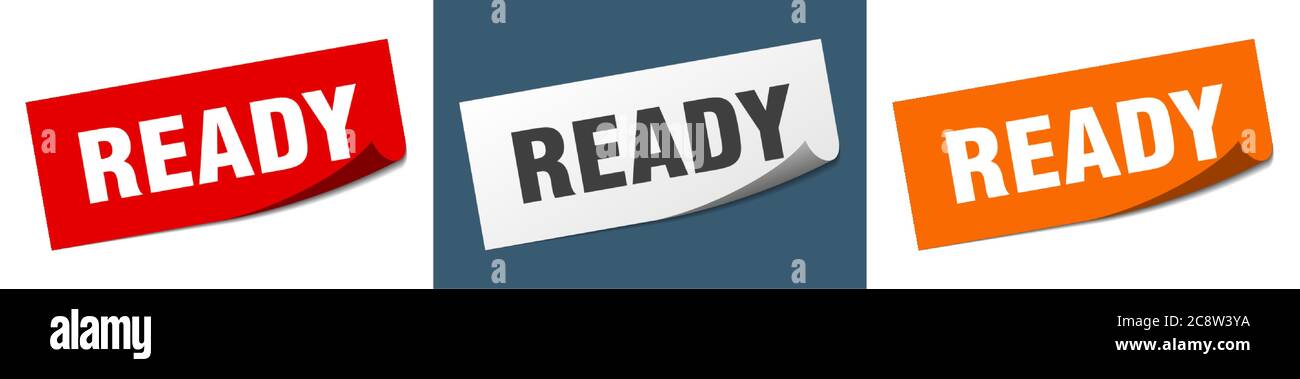 ready ribbon sign. ready vintage retro band Stock Vector Image & Art ...