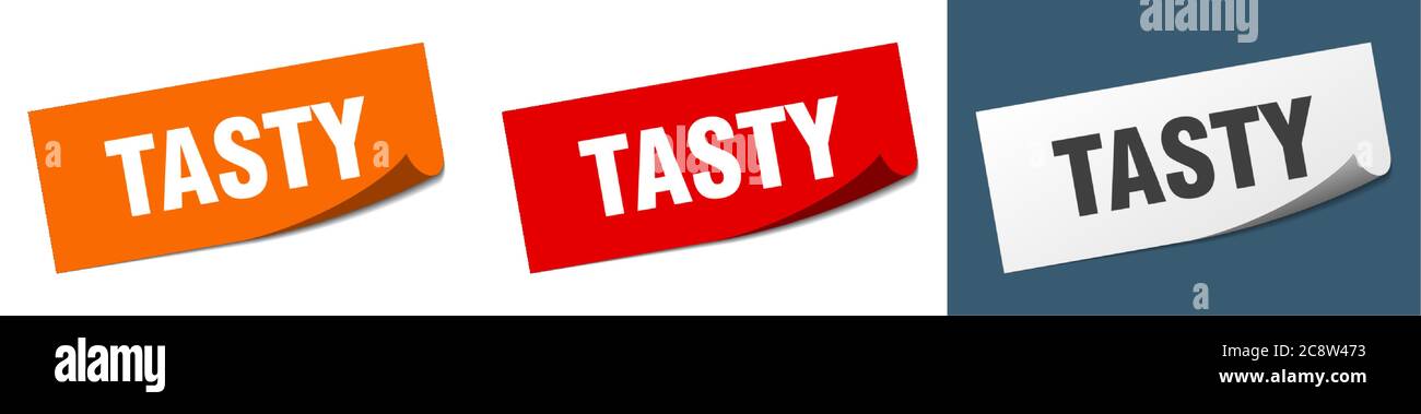 tasty ribbon sign. tasty vintage retro band Stock Vector Image & Art ...