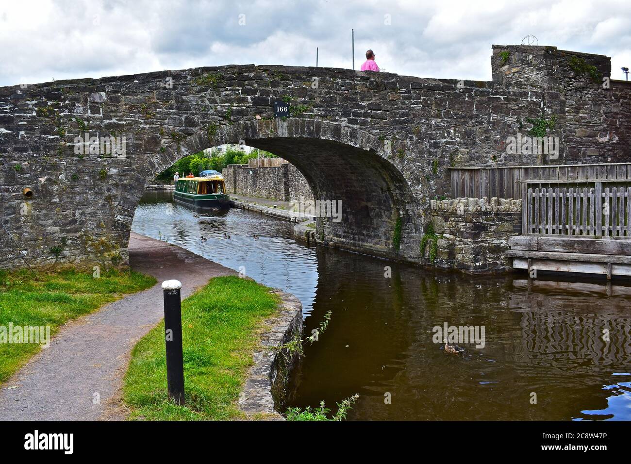 An old stone bridge over the Monmouthshire & Brecon Canal, just before ...