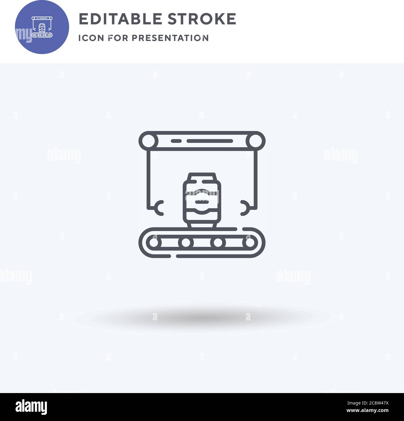 Conveyor Belt icon vector, filled flat sign, solid pictogram isolated ...