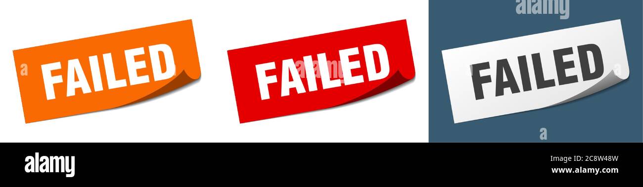 failed ribbon sign. failed vintage retro band Stock Vector Image & Art ...