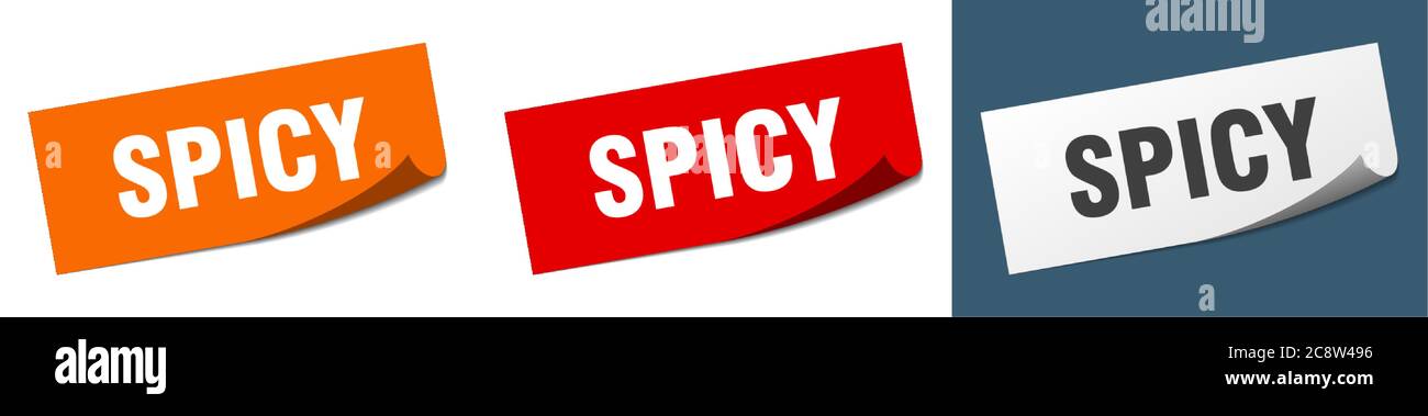 spicy ribbon sign. spicy vintage retro band Stock Vector Image & Art ...