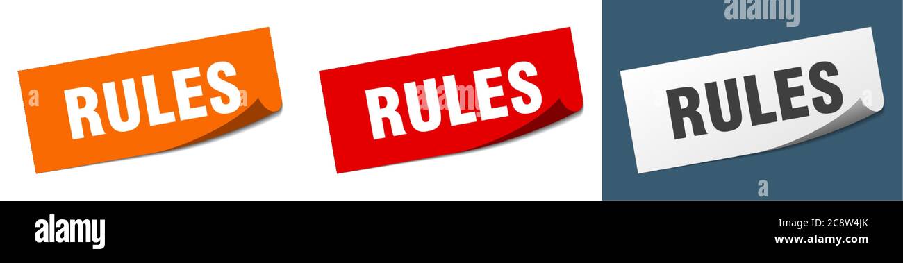 rules ribbon sign. rules vintage retro band Stock Vector Image & Art ...