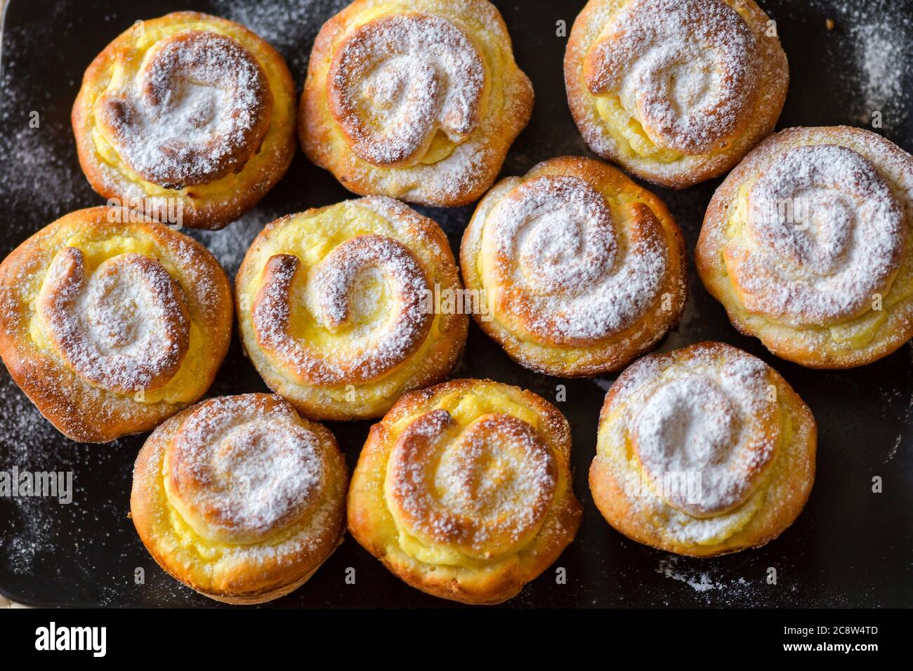 cupcake with cheese stuffing close-up on a plate Stock Photo - Alamy