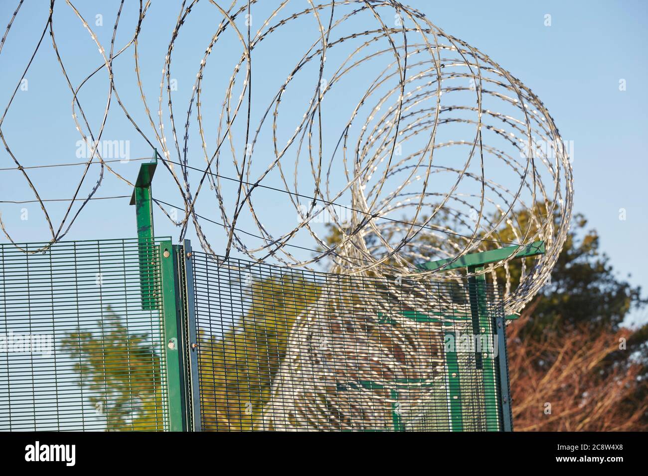 Keeping people out to maintain security: razor wire surrounding a ...