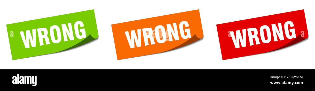 wrong ribbon sign. wrong vintage retro band Stock Vector Image & Art ...
