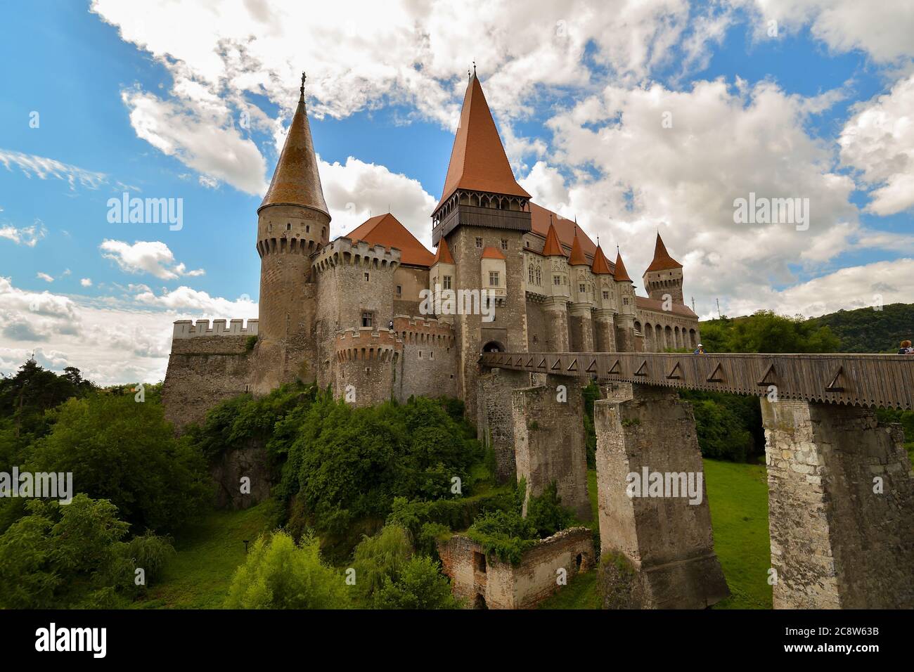 Hunedoara Castle, also known a Corvin Castle or Hunyadi Castle, is a ...