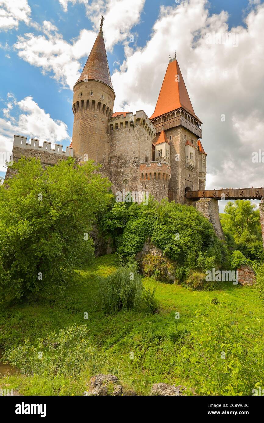 Hunedoara Castle, also known a Corvin Castle or Hunyadi Castle, is a ...