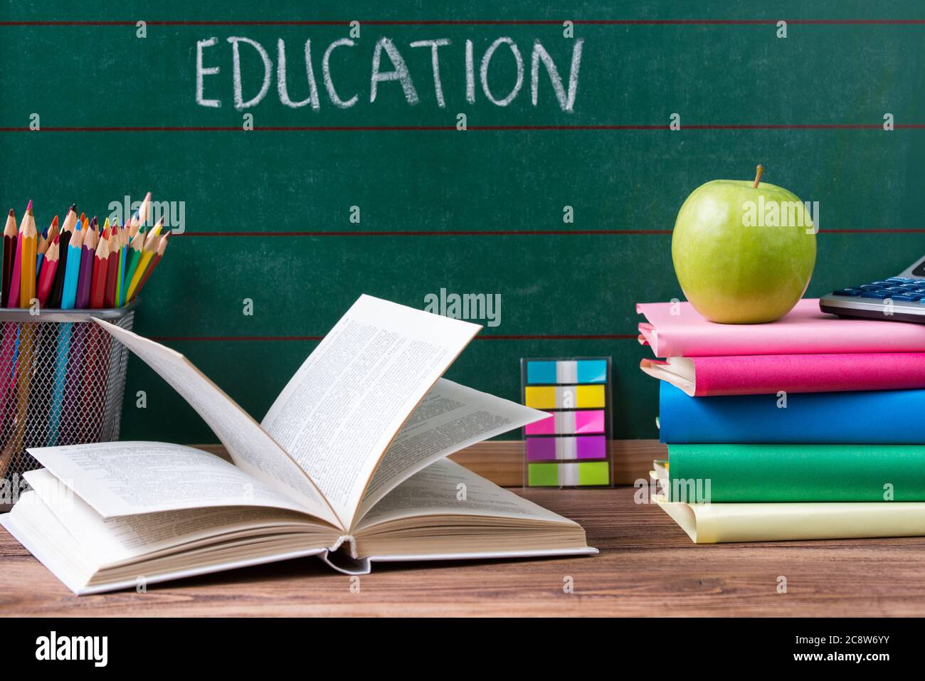 Book and blackboard hi-res stock photography and images - Alamy